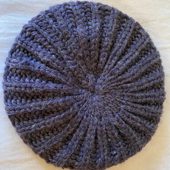 Accessories | Beautiful Dark Purplegrey Thick Wool Blend Beret | Poshmark